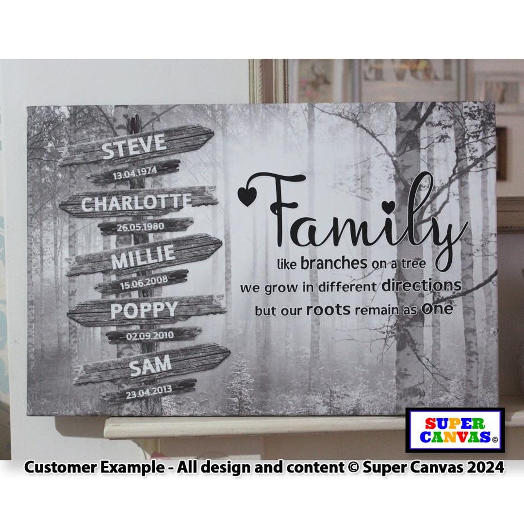 Personalised Family Names Custom Wooden Street Sign Signpost Forest ...