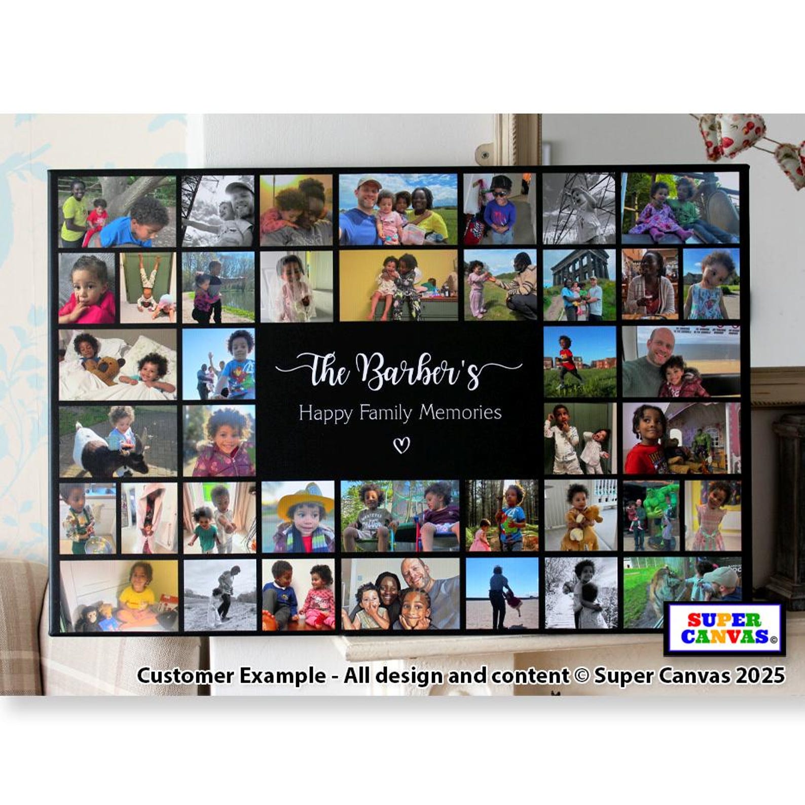 Our Family Quote Photo Collage Personalised Unique Family Wall Art ...