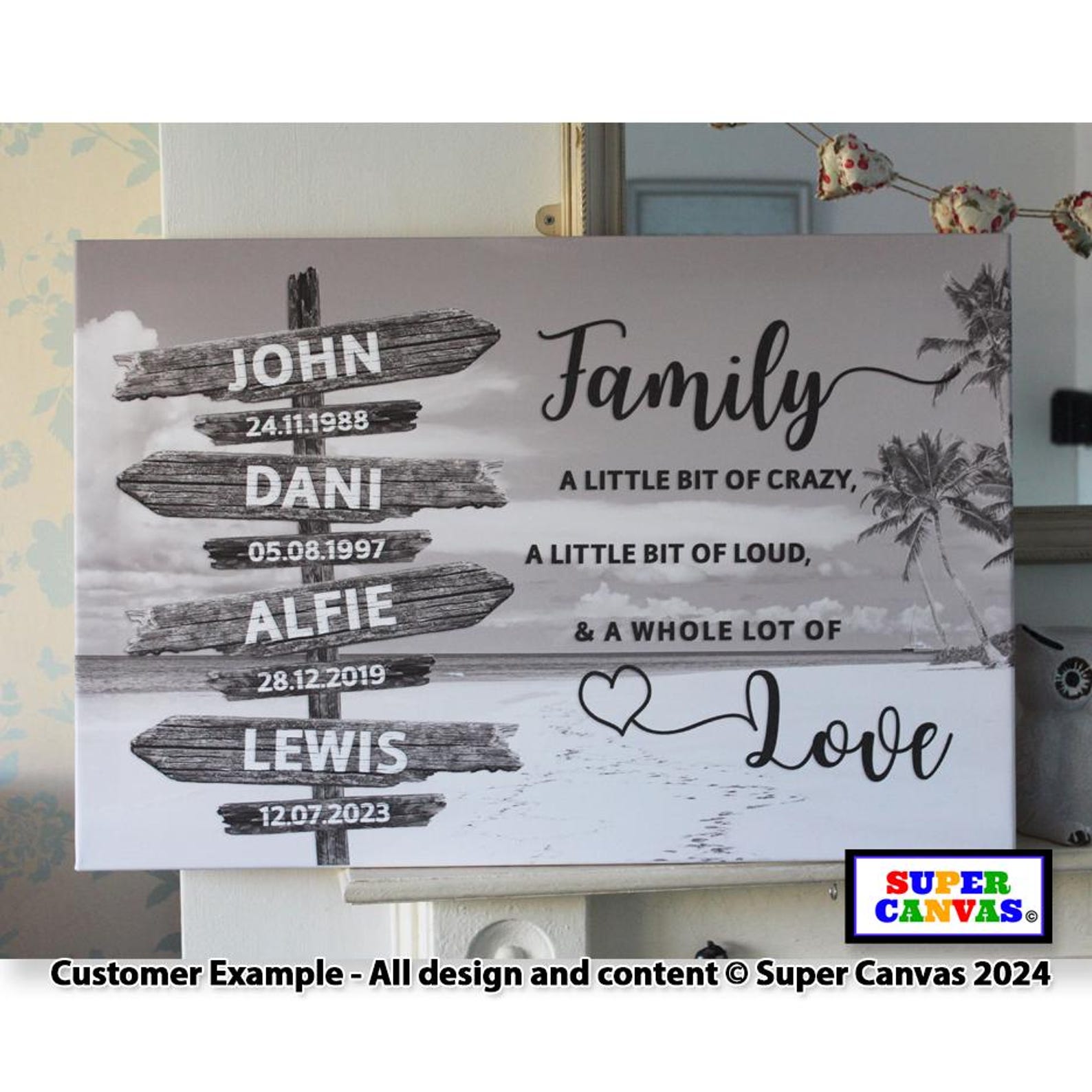 Family Street Sign Post Personalised Custom Family Names Beach Picture ...