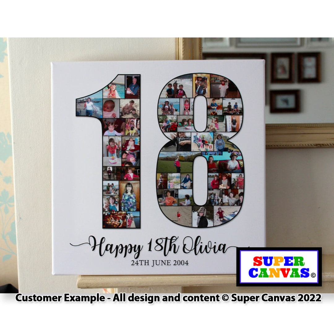 Happy 18th Birthday Custom Picture Photo Frame Collage Board - Etsy UK