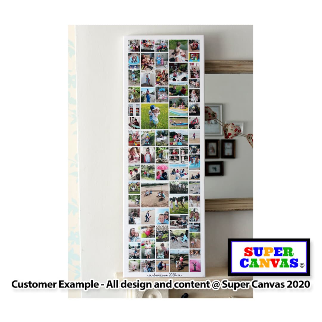 Custom 70 Picture Multi Photo Collage Display Board Family Wedding ...