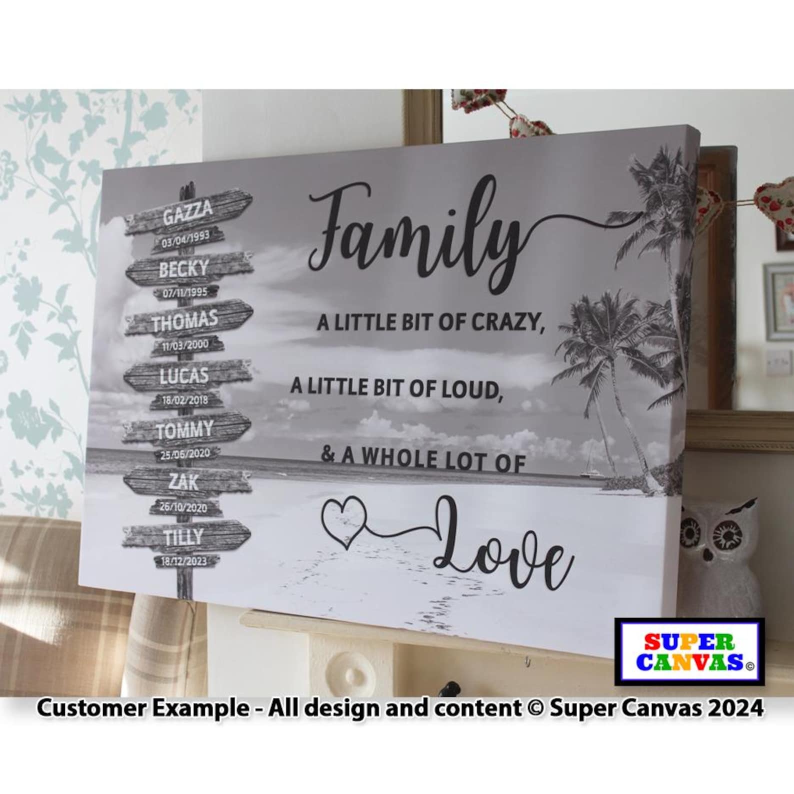 Family Street Sign Post Personalised Custom Family Names Beach Picture ...