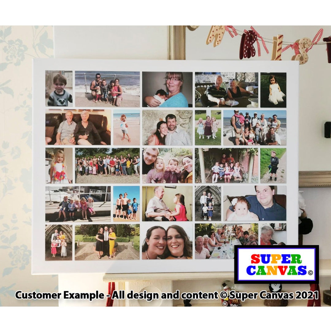 Custom 25 Photo Picture Collage Family Friend Holiday Couple Wedding ...