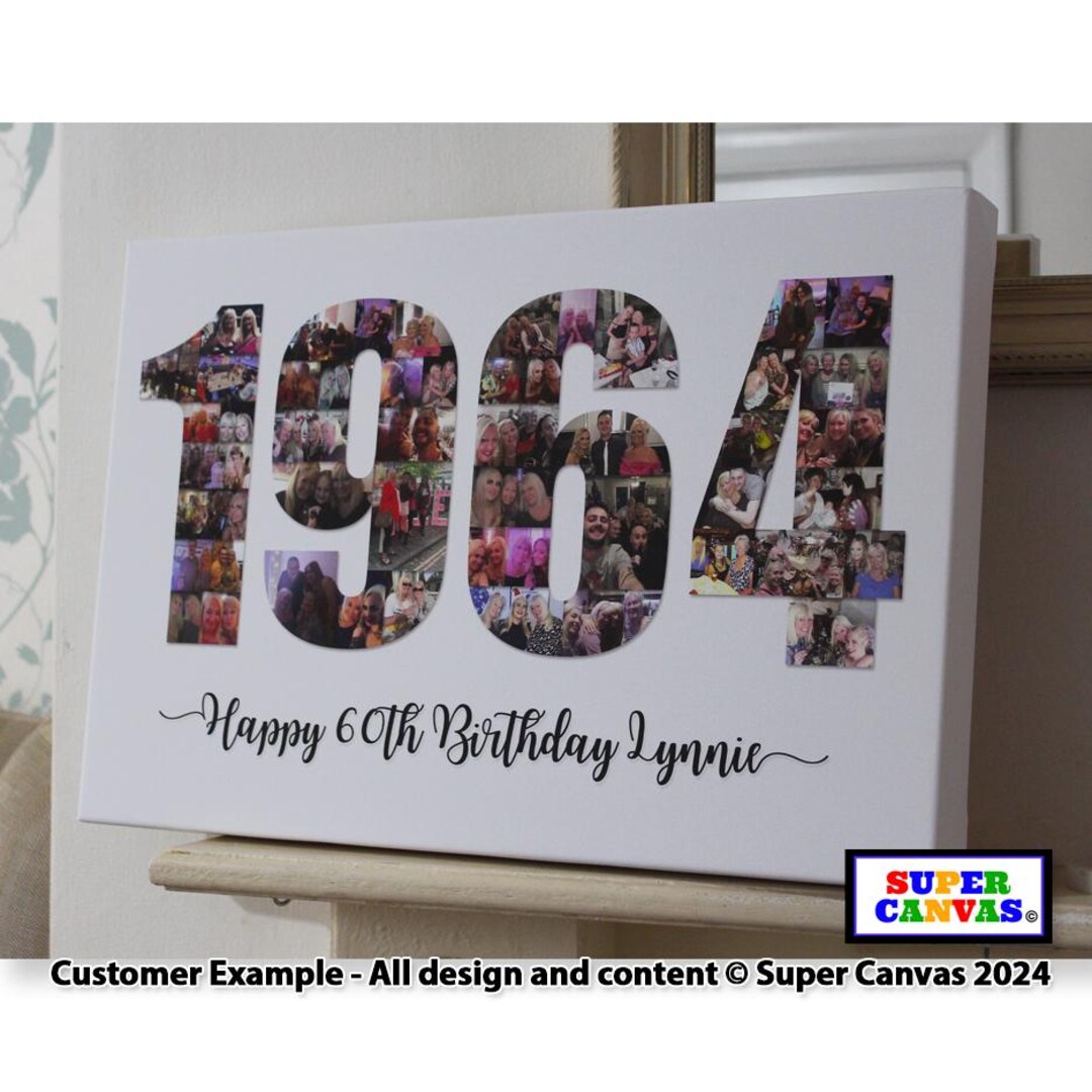 1965 Birth Year 60th Birthday Diamond Wedding Anniversary Framed ...