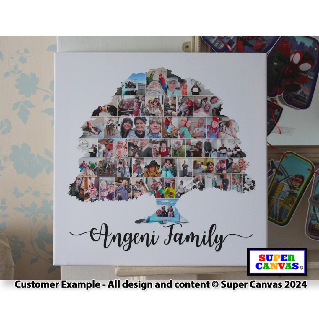 Personalised Family Tree Handmade Family Picture Photo Board Collage ...