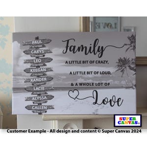 Family Street Sign Post Personalised Custom Family Names Beach Picture ...