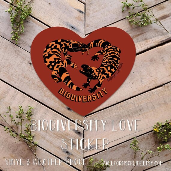 Gila Monster Biodiversity Love Sticker Vinyl UV Resistant - Etsy