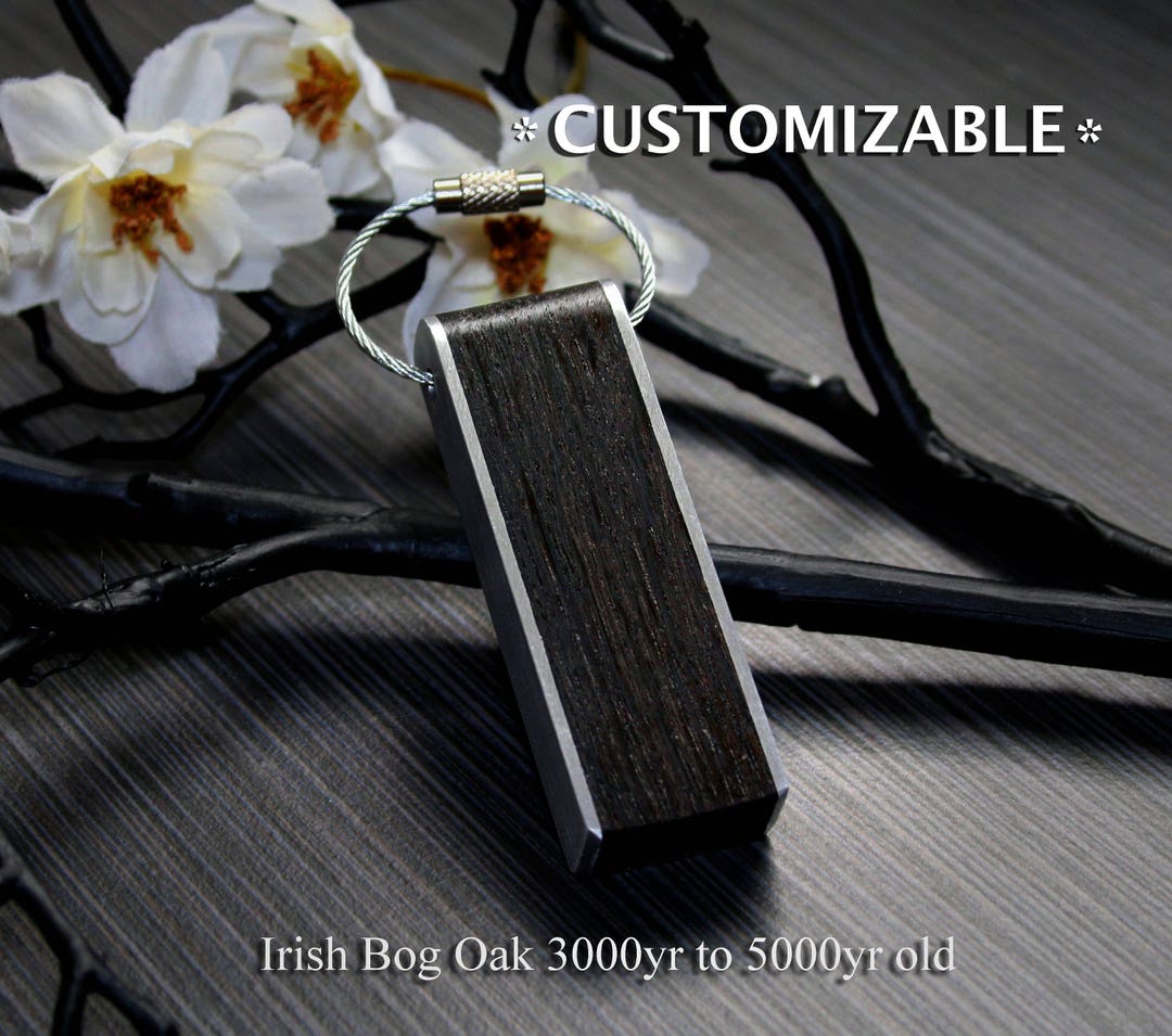 Key Chain - Customizable Irish Bog Oak Keychain - Etsy
