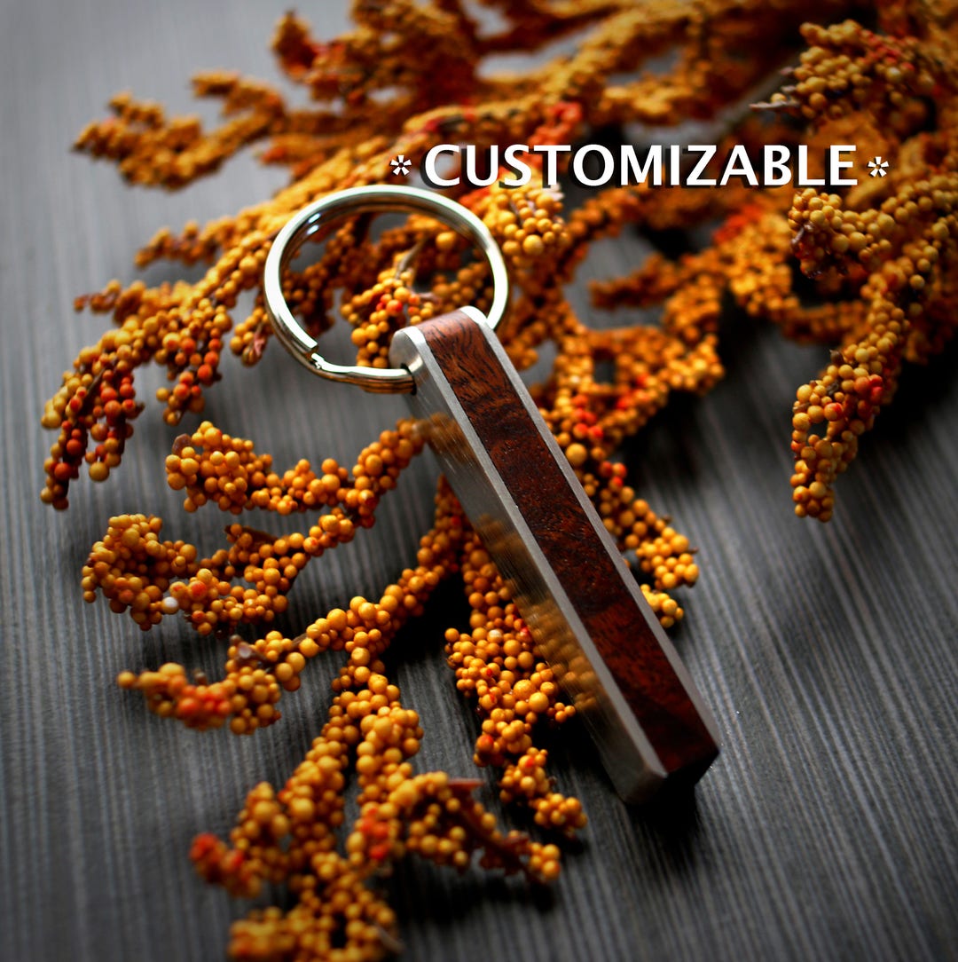 Custom Keychain - Koa Wood Keychain – Aluminum Anniversary Gift - Etsy