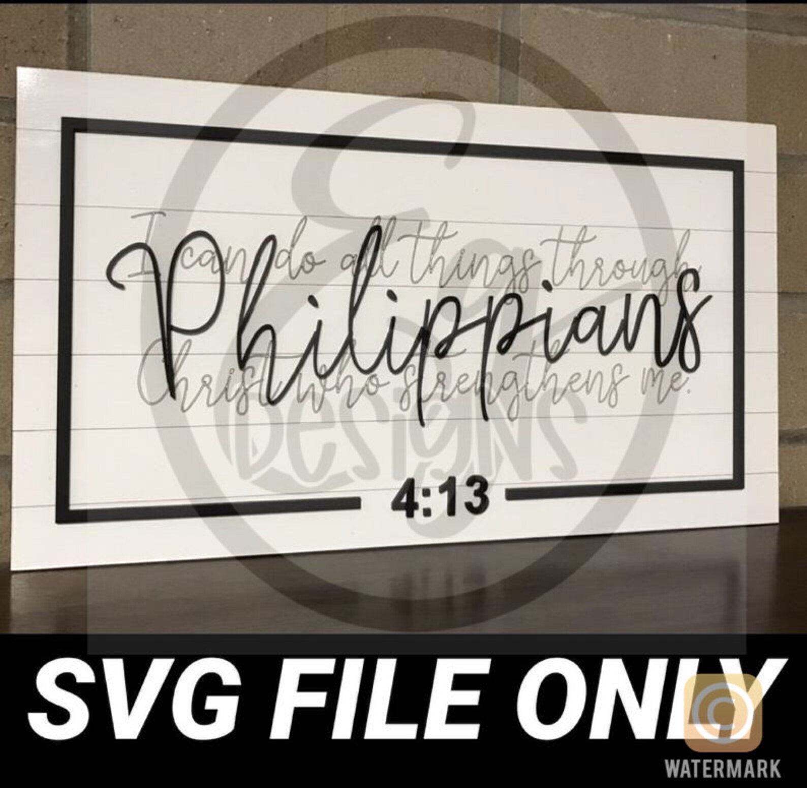 SVG Download - Philippians 4:13 - Sign - Verse - Etsy