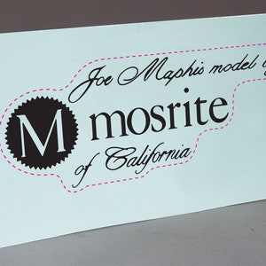 MOSRITE BLACK Precut Water Slide Decal Joe Maphis version1 Guitar ...
