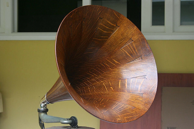 Reproduction OAK WOOD HORN for Victor Talking Machine Phonograph ...
