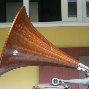 Reproduction OAK WOOD HORN for Victor Talking Machine Phonograph ...