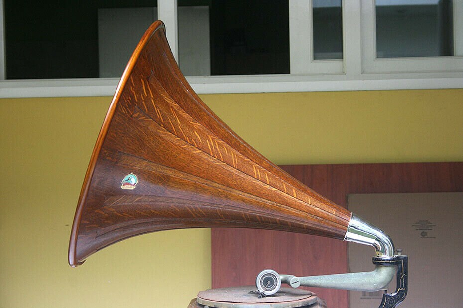 Reproduction OAK WOOD HORN for Victor Talking Machine Phonograph ...