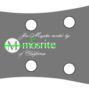 MOSRITE BLACK Precut Water Slide Decal Joe Maphis version1 Guitar ...