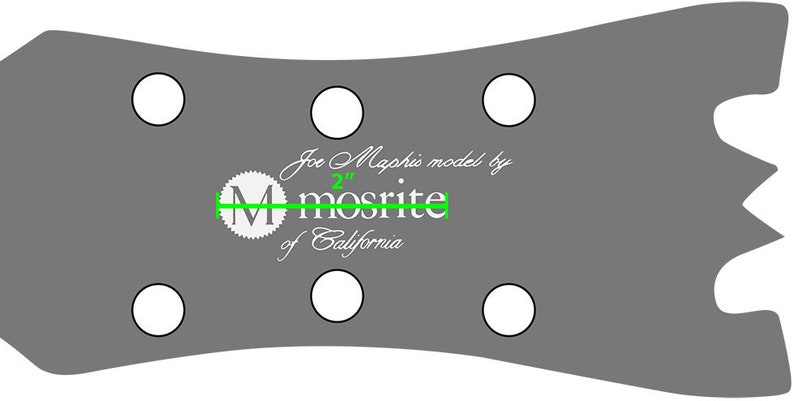 MOSRITE BLACK Precut Water Slide Decal Joe Maphis version1 Guitar ...