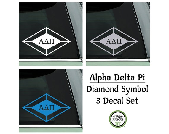 Alpha Delta Pi 3 Decal Set 3 ADPi Diamond Symbol Decals 1 | Etsy