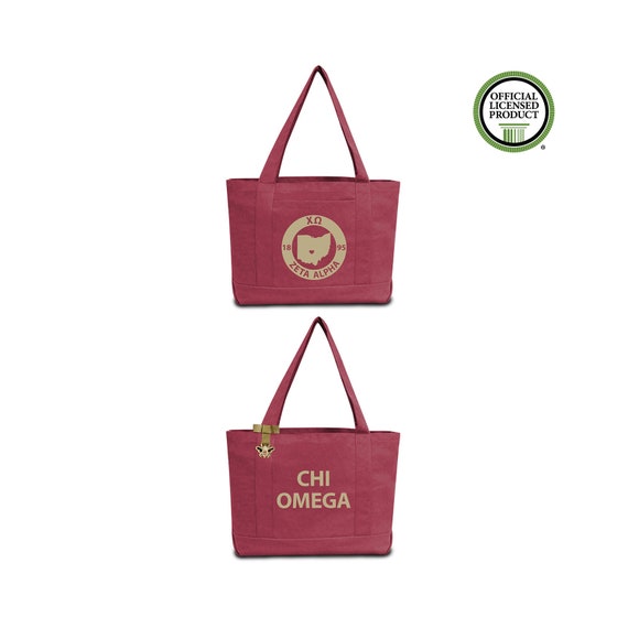 Chi Omega Sorority Tote Bag Chio Chapter Print & | Etsy