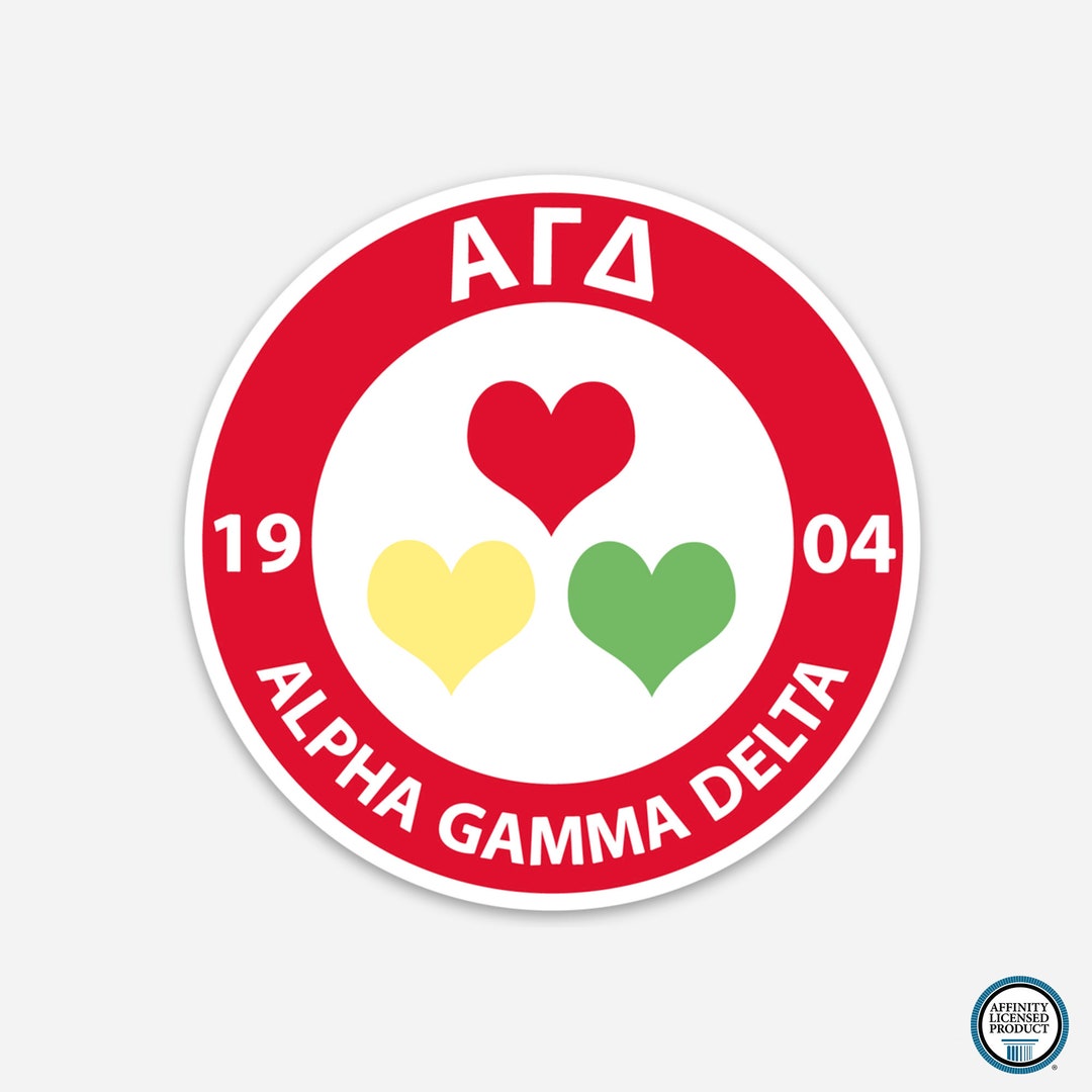 Alpha Gamma Delta Hearts Sticker | Top Quality Vinyl | Durable ...