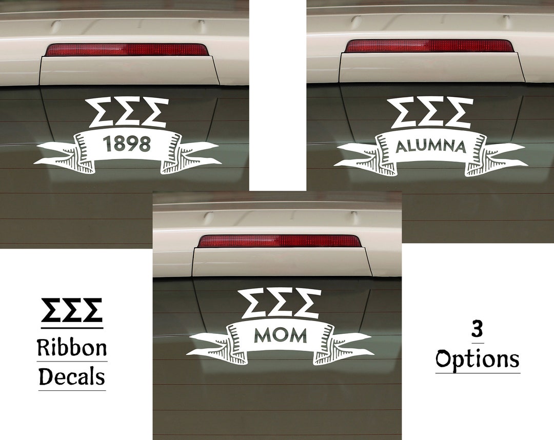 Sigma Sigma Sigma Ribbon Decals | Sorority Greek Letters - Etsy