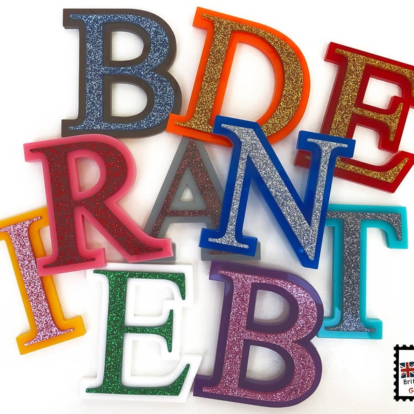 Glitter Acrylic Letters - Etsy