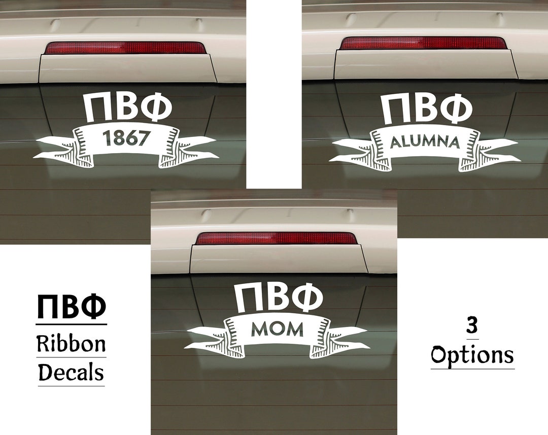 Pi Beta Phi Ribbon Decals | Sorority Greek Letters - Etsy