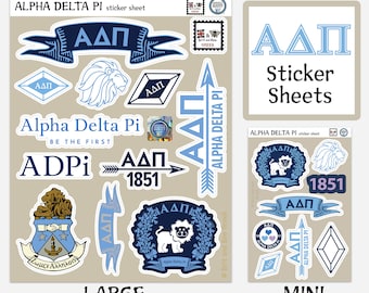 Alpha Delta Pi Girl Power Sticker Sheet - Etsy