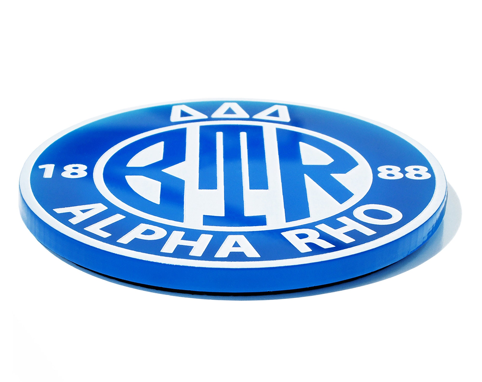 Tri Delta Sorority Monogram Coaster Circular Monogram | Etsy