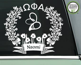 Omega Phi Alpha Sorority Decal State & Chapter Marked With a | Etsy