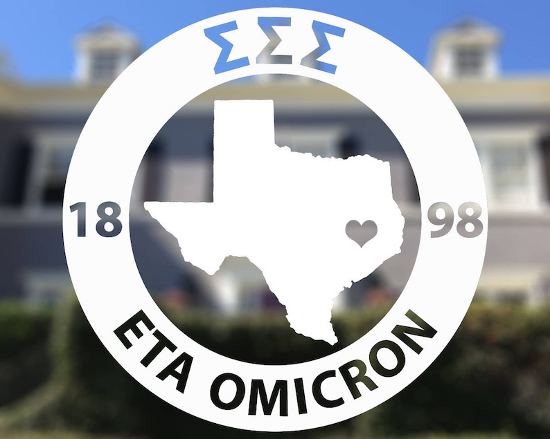 Tri Sigma Sorority Decal Sigma Sigma Sigma State & Chapter - Etsy
