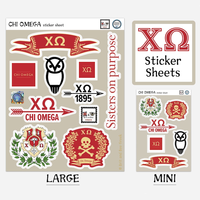 Chi Omega Stickers - Etsy