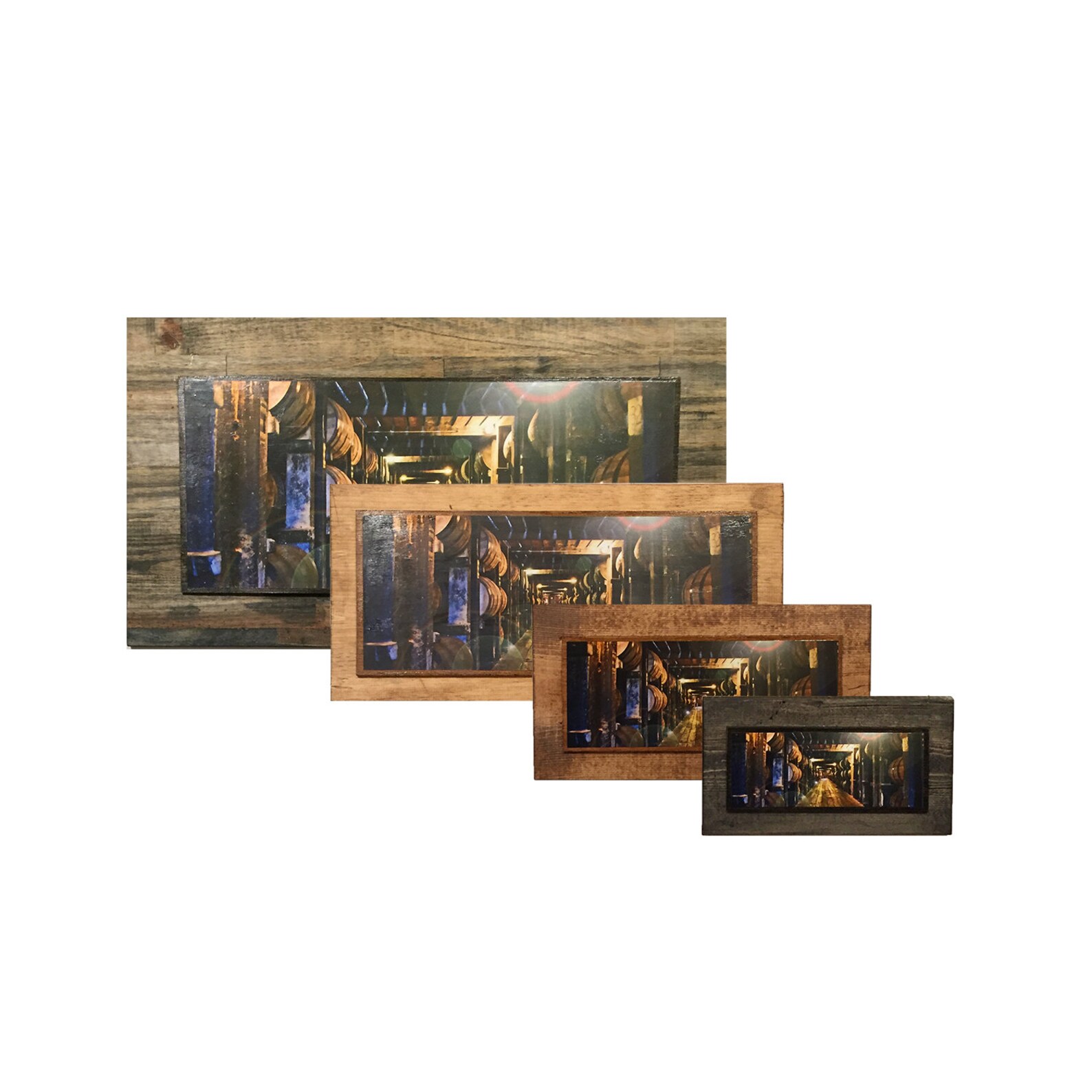 Rick House Bourbon Barrels Panorama on Wood Unique Wall Art - Etsy