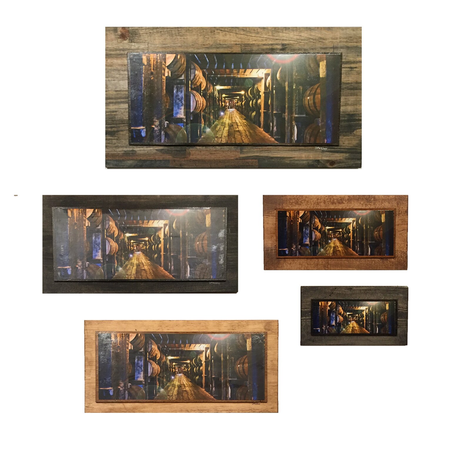 Rick House Bourbon Barrels Panorama on Wood Unique Wall Art - Etsy