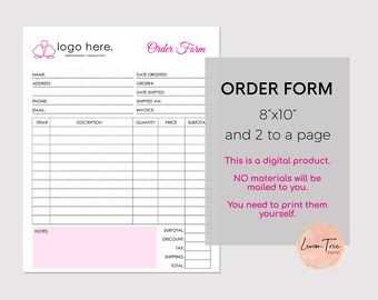 Jewelry Order Form - Etsy