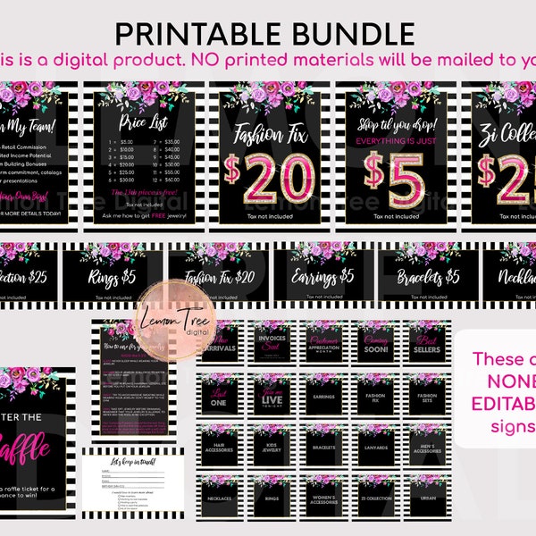 Paparazzi Table Signs - Etsy