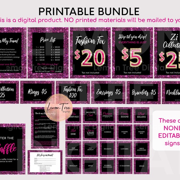 Paparazzi Table Signs - Etsy