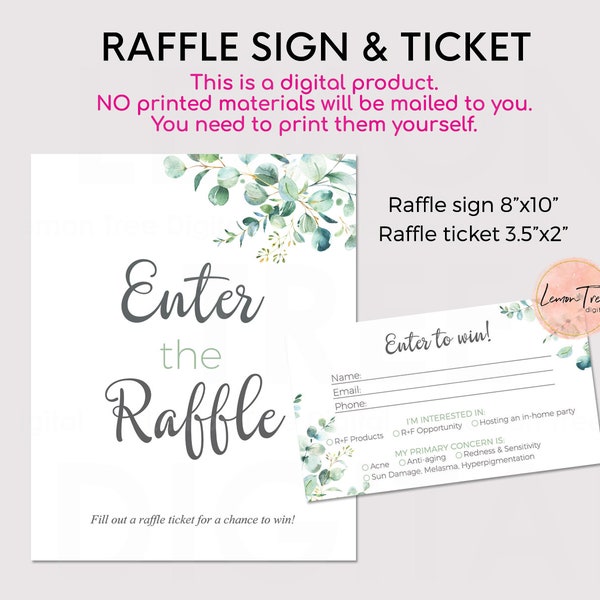 Raffle Ticket Event Sign - Etsy