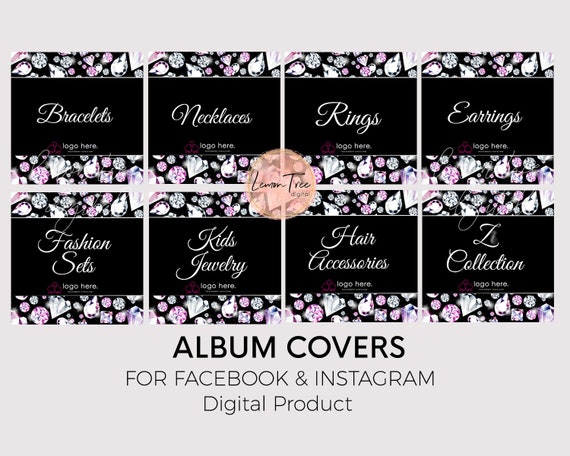 Facebook Album Covers for Jewelry Business Diamonds Jewelry | Etsy