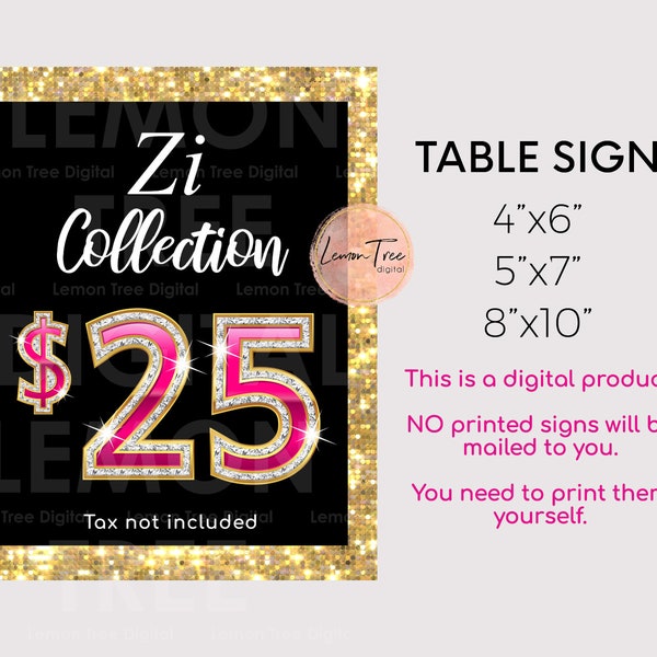 Paparazzi Table Signs - Etsy
