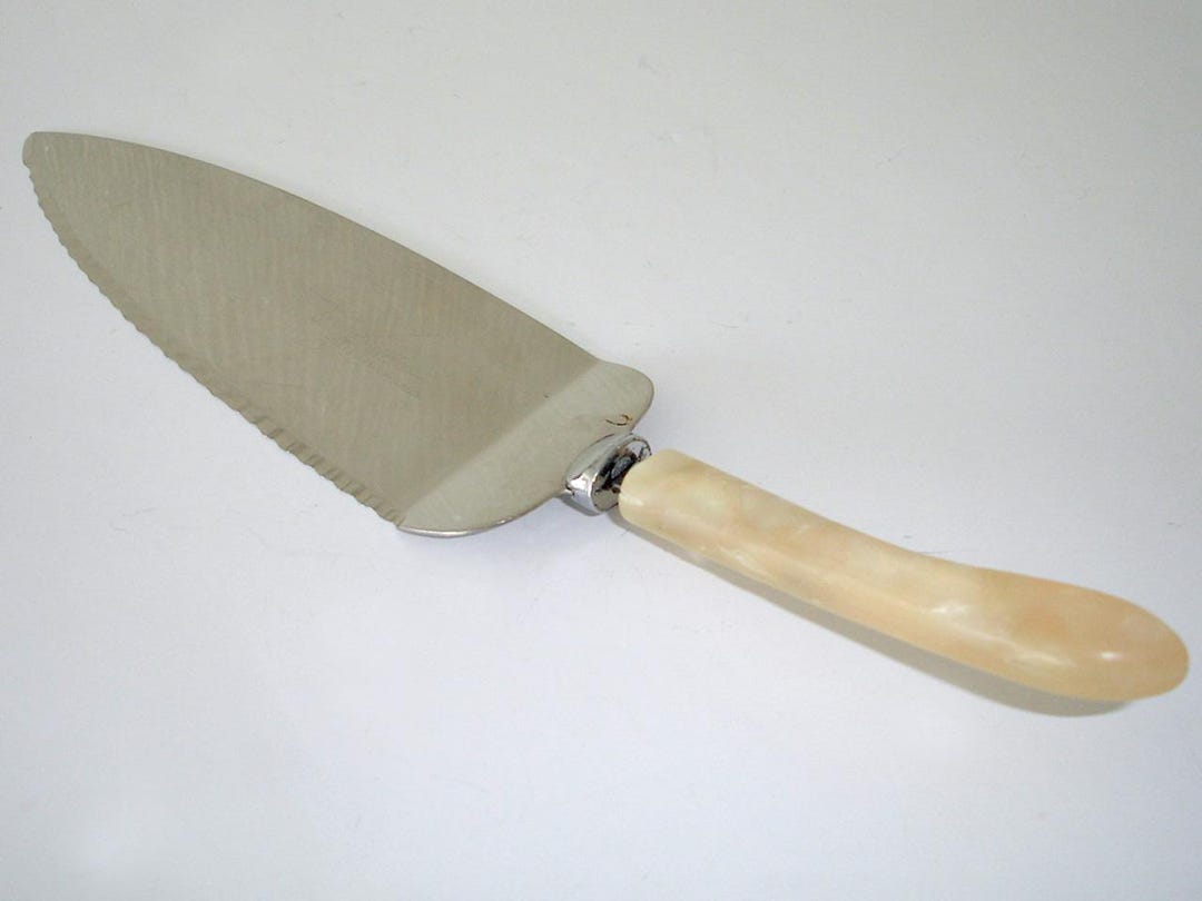 Cake Slice Pastry Server Mother of Pearl Pink Handle Cake Lifter ...