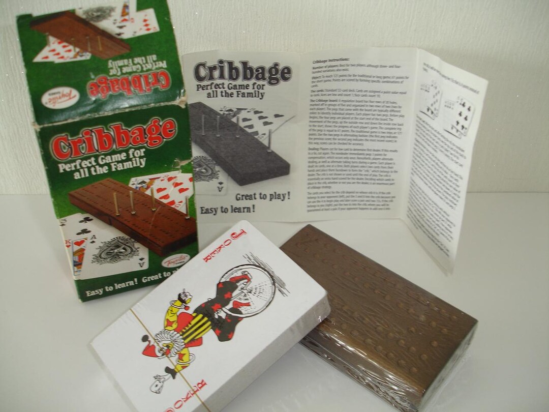 Cribbage Board Travel Crib Card Game Foldable Wooden Hinged Crib Board ...