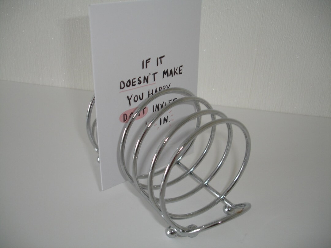 Toast Rack Chrome Silver Colour Color Spiral Coil Metal 6 Slice 1980s ...