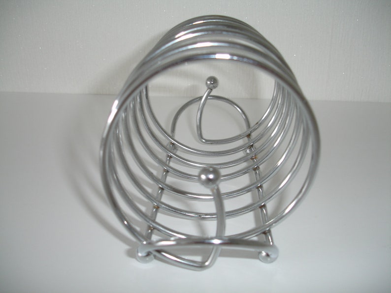 Toast Rack Chrome Silver Colour Color Spiral Coil Metal 6 Slice 1980s ...