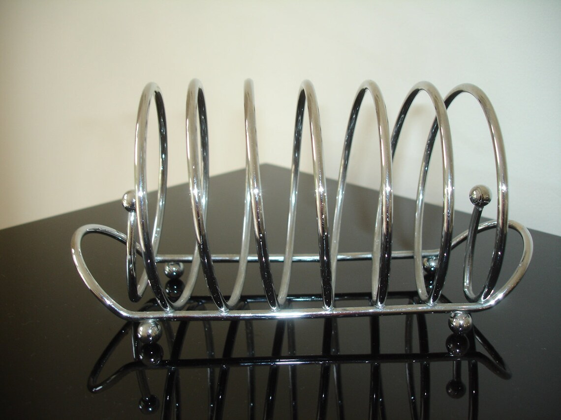 Toast Rack Chrome Silver Colour Color Spiral Coil Metal 6 - Etsy