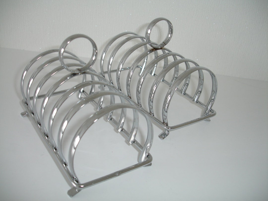 2 X Toast Racks 6 Slice Metal Post Rack / Letter Rack Chrome Sorter - Etsy