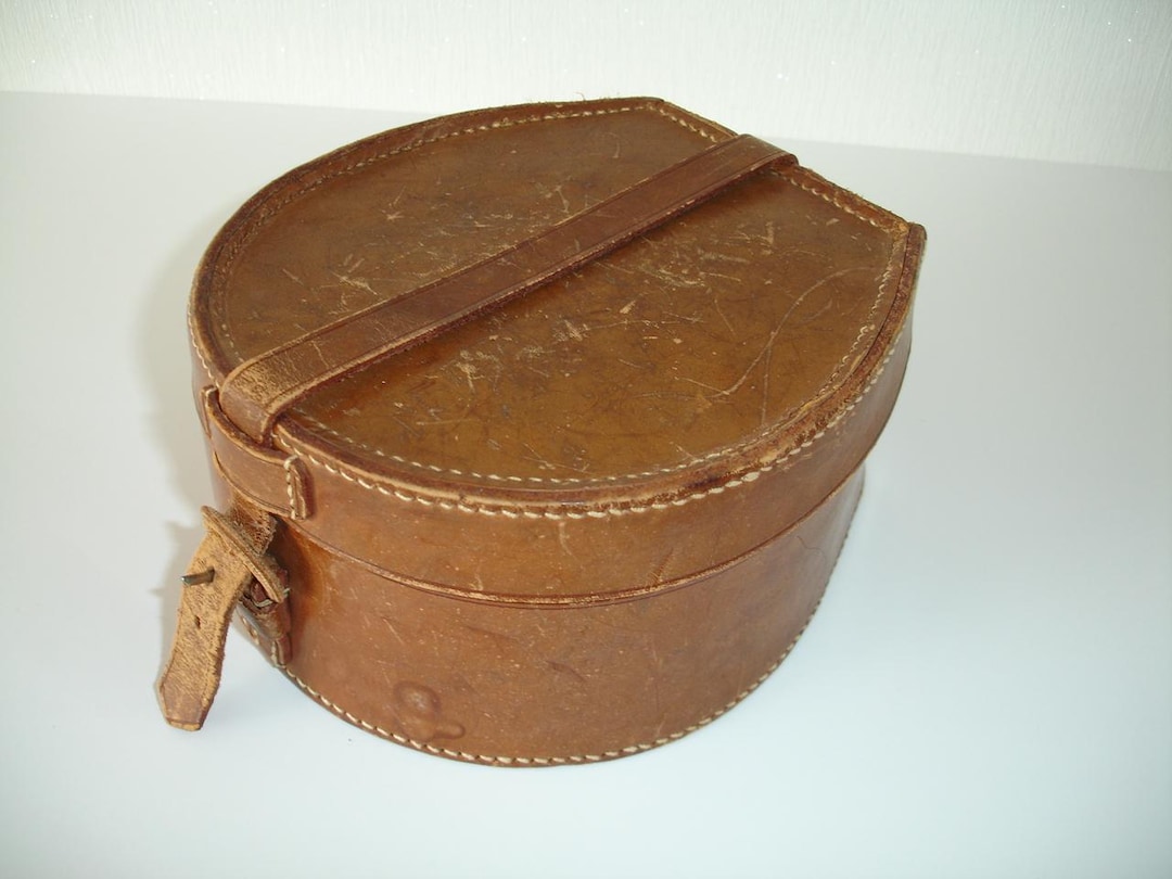 Leather Collar Box Edwardian Victorian Horseshoe Vanity Case Jewellery ...
