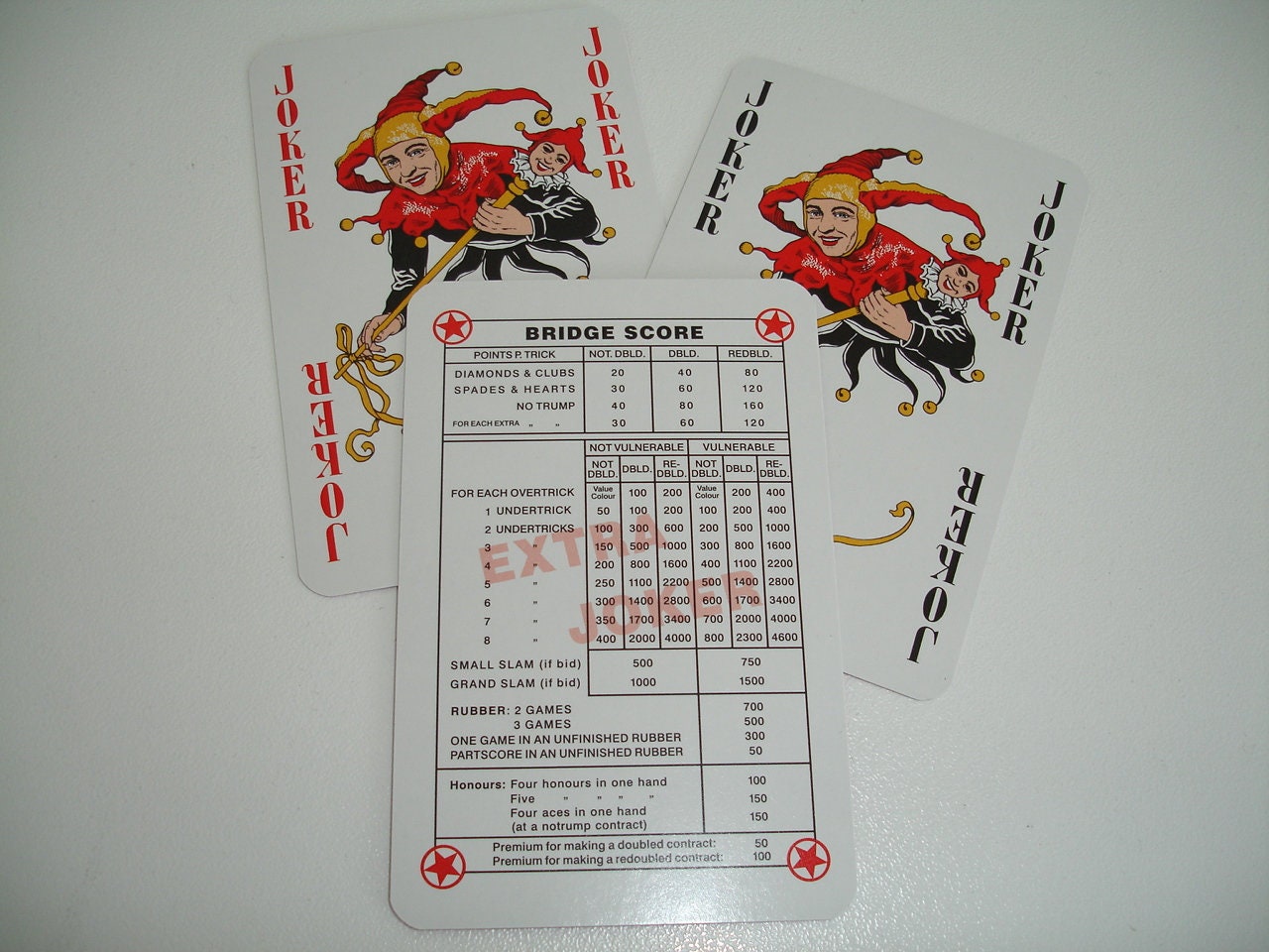 Vintage Playing Cards Double Deck Bridge Pack With Jokers and Bridge ...