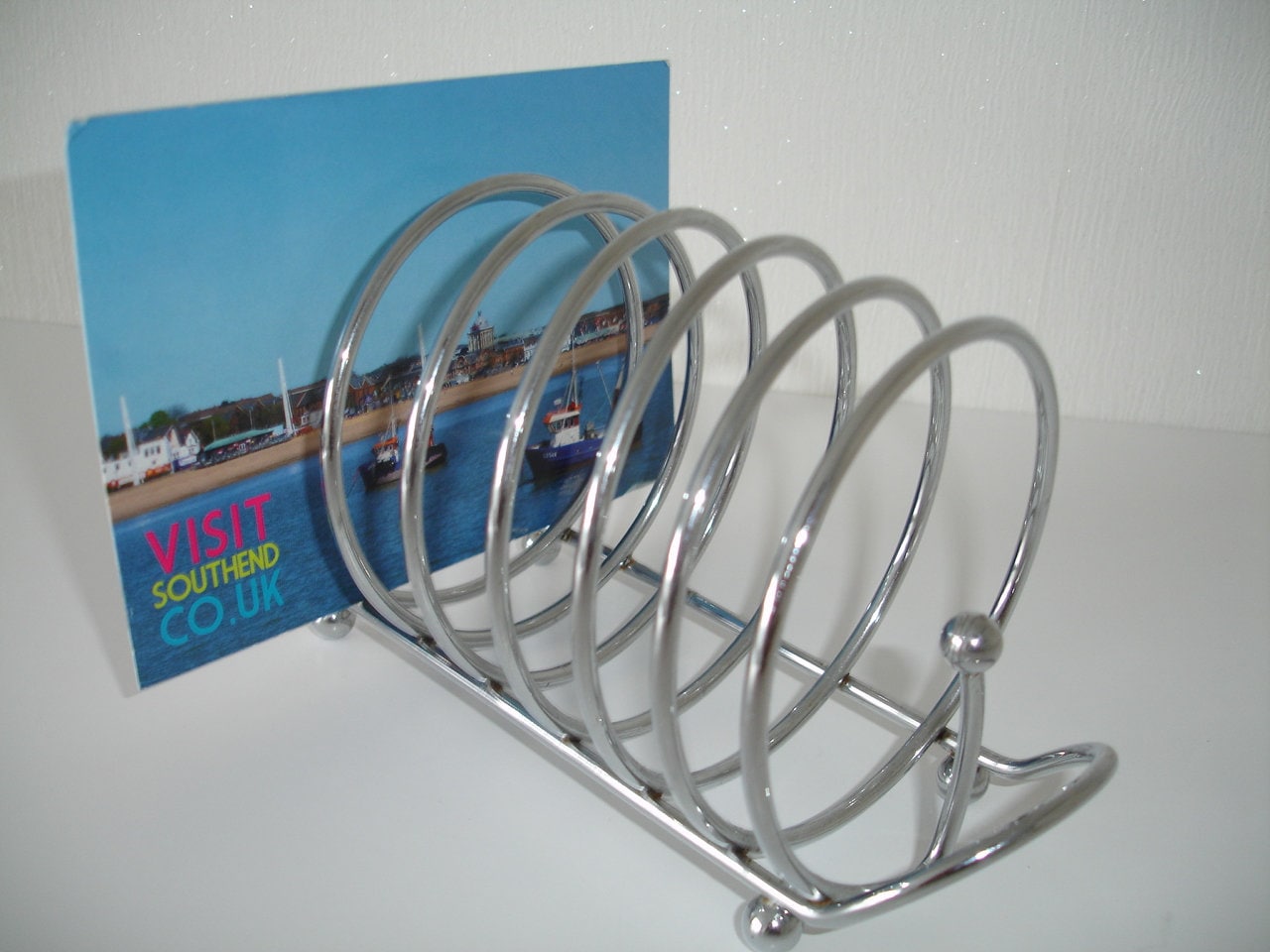 Toast Rack Chrome Silver Colour Color Spiral Coil Metal 6 Slice 1980s ...