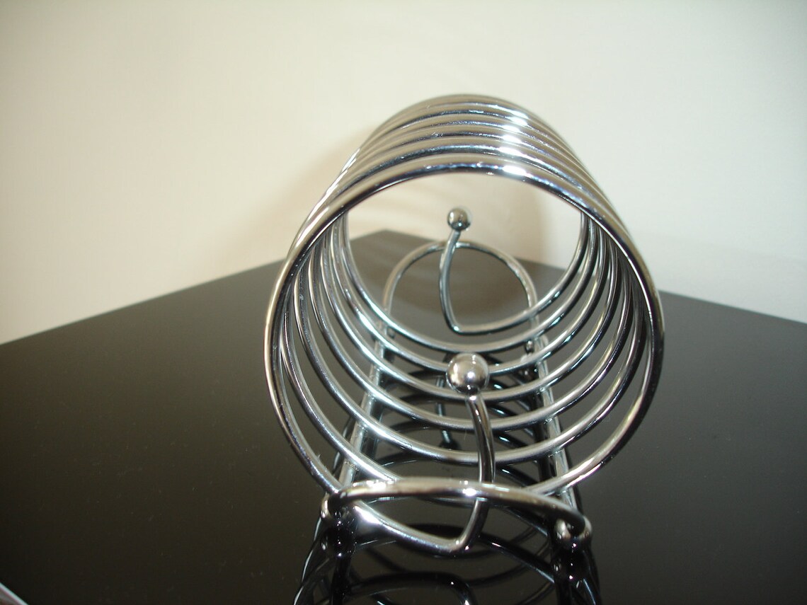 Toast Rack Chrome Silver Colour Color Spiral Coil Metal 6 - Etsy