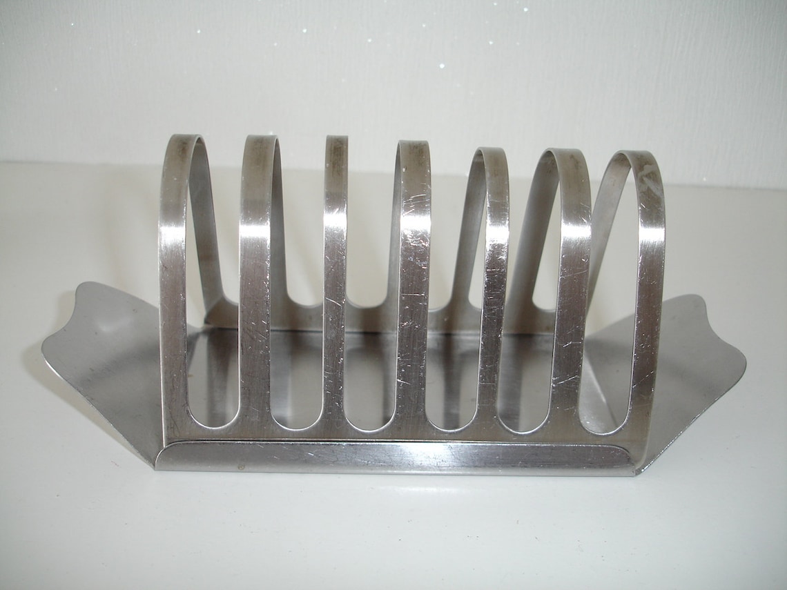 Toast Rack Stainless Steel 6 Slice Metal Made in Hong Kong - Etsy
